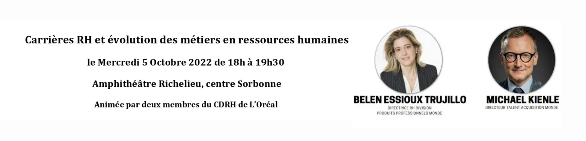 Conférence carrières RH et évolution des métiers en ressources humaines ...